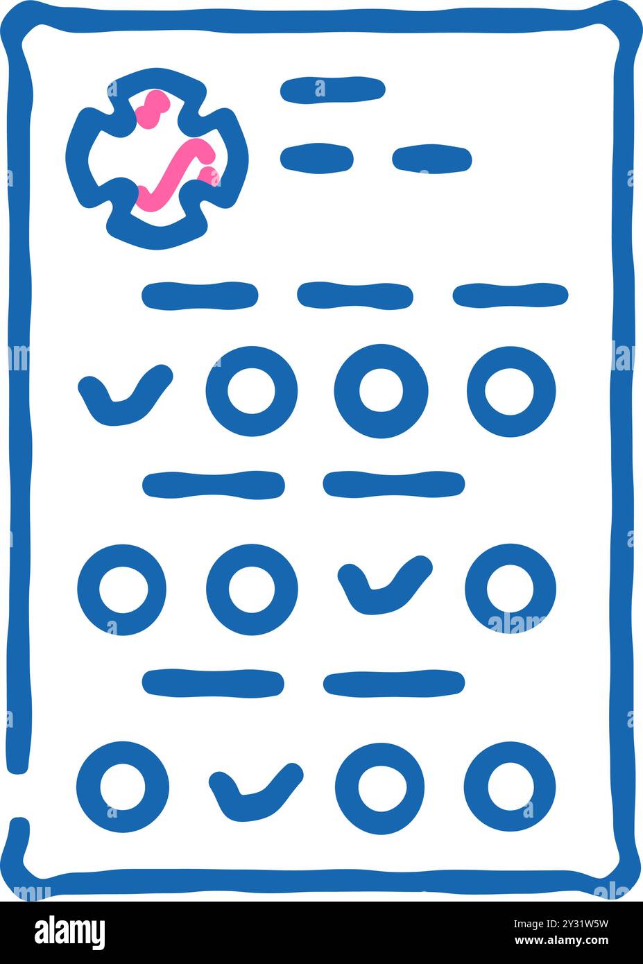 medical questionnaire sign icon doodle illustration Stock Vector Image ...