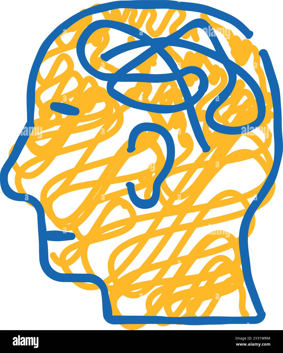 mess in head icon doodle illustration Stock Vector Image & Art - Alamy