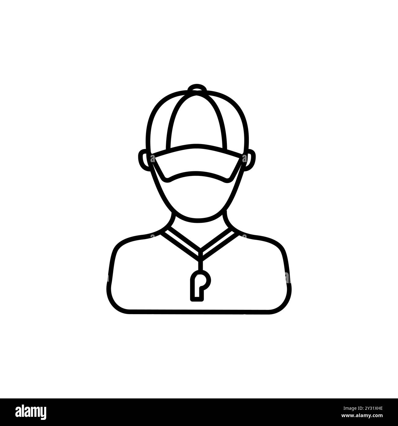 Trainer icon line symbol. Premium quality isolated coach element in ...