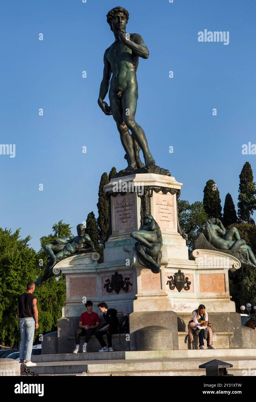 Florence: Piazza Michelangelo (statue of David Stock Photo - Alamy