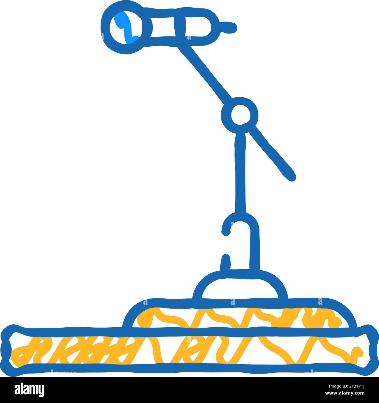 microphone on stand for speech toast icon doodle illustration Stock ...