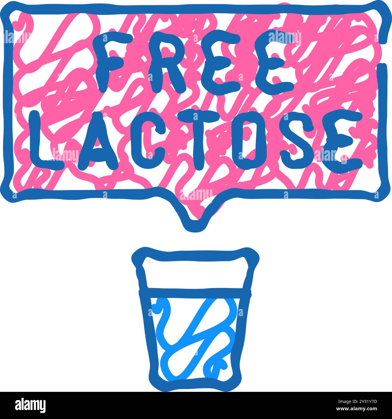 free lactose milk icon doodle illustration Stock Vector Image & Art - Alamy