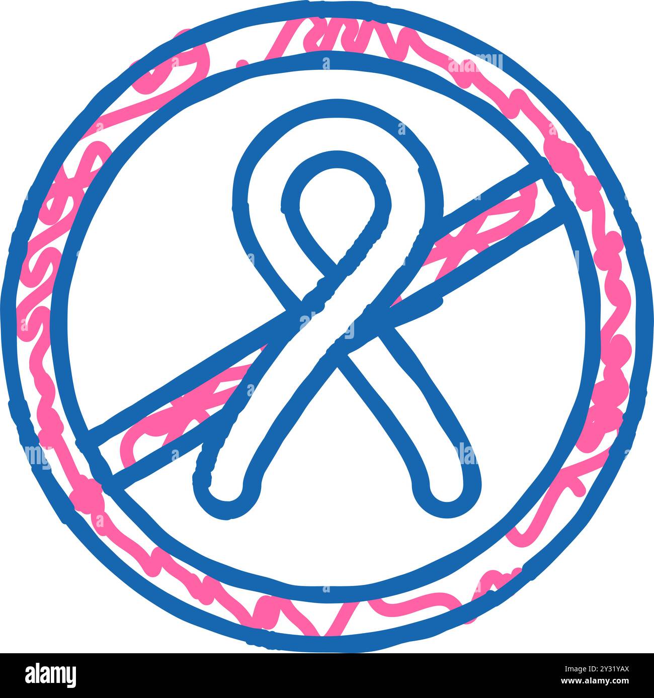 stop of hiv aids disease spread icon doodle illustration Stock Vector ...