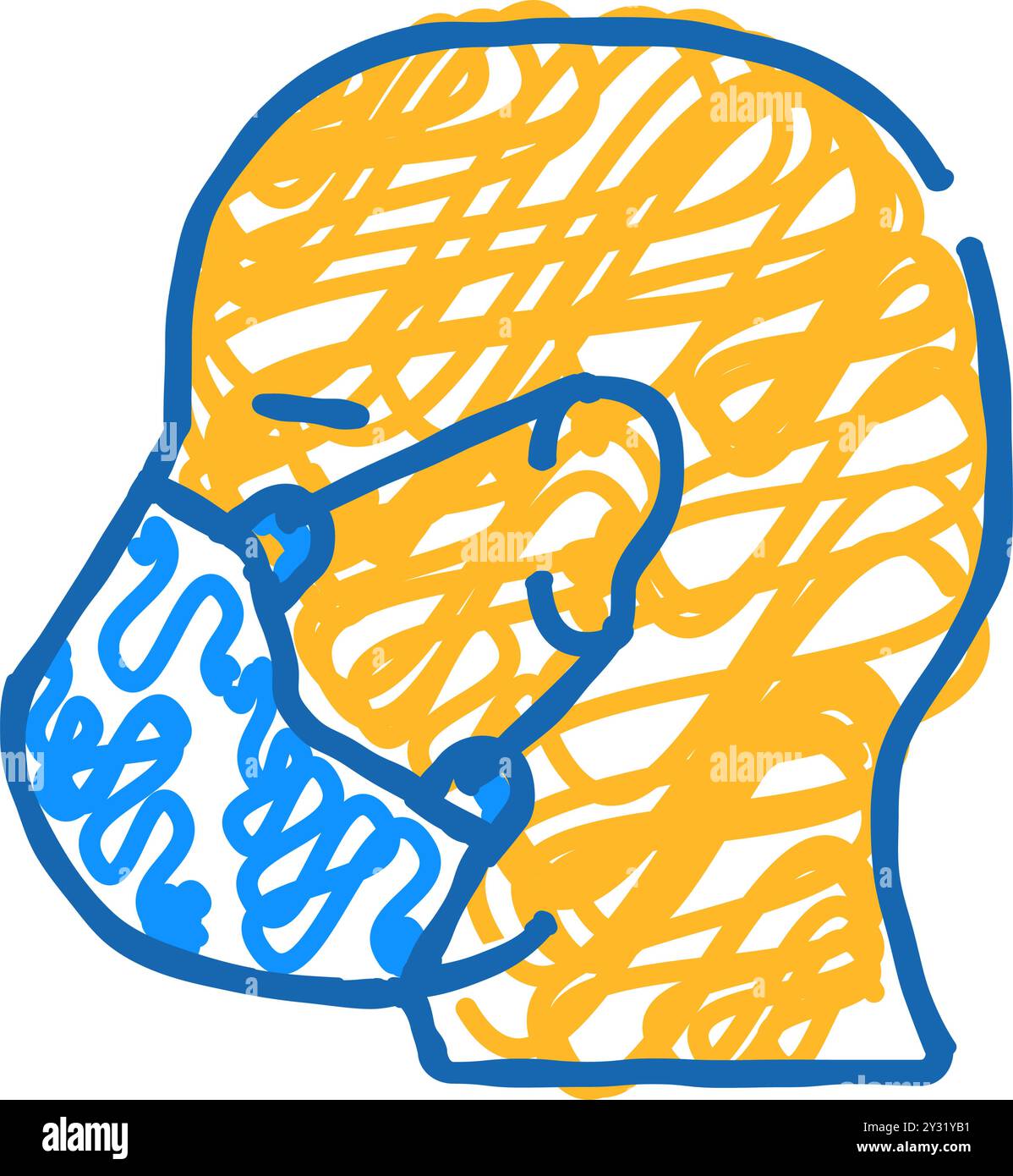 facial mask icon doodle illustration Stock Vector Image & Art - Alamy