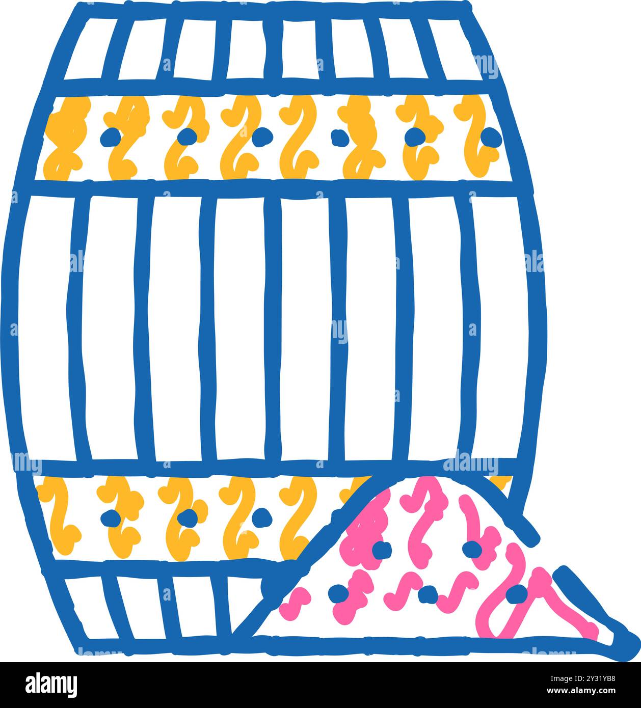 gunpowder powder barrel icon doodle illustration Stock Vector Image ...