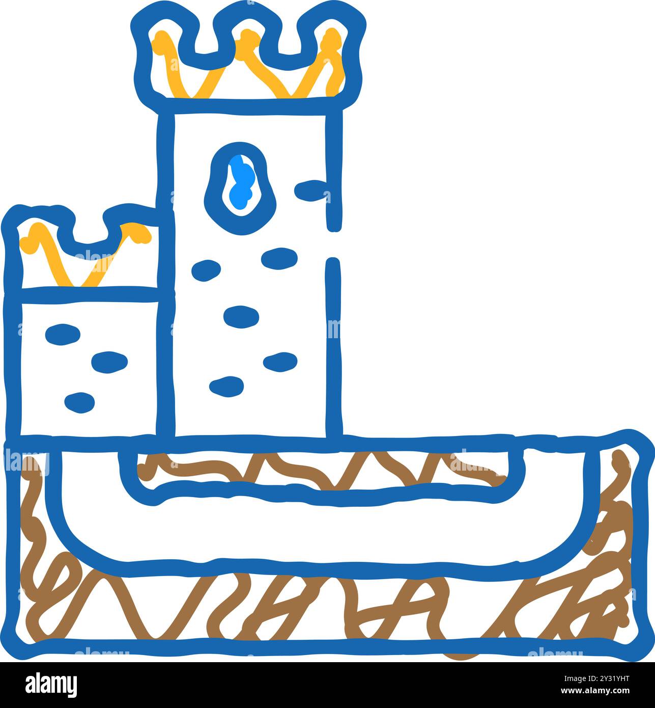 secret tunnel of castle icon doodle illustration Stock Vector Image ...