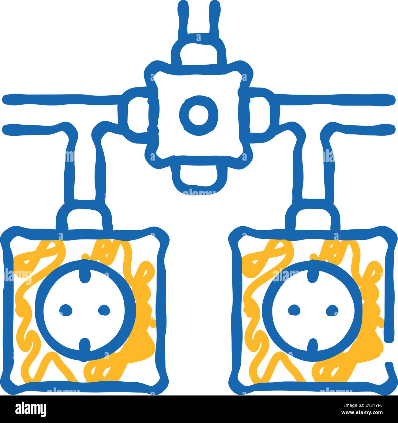 installation of electrical socket icon doodle illustration Stock Vector ...