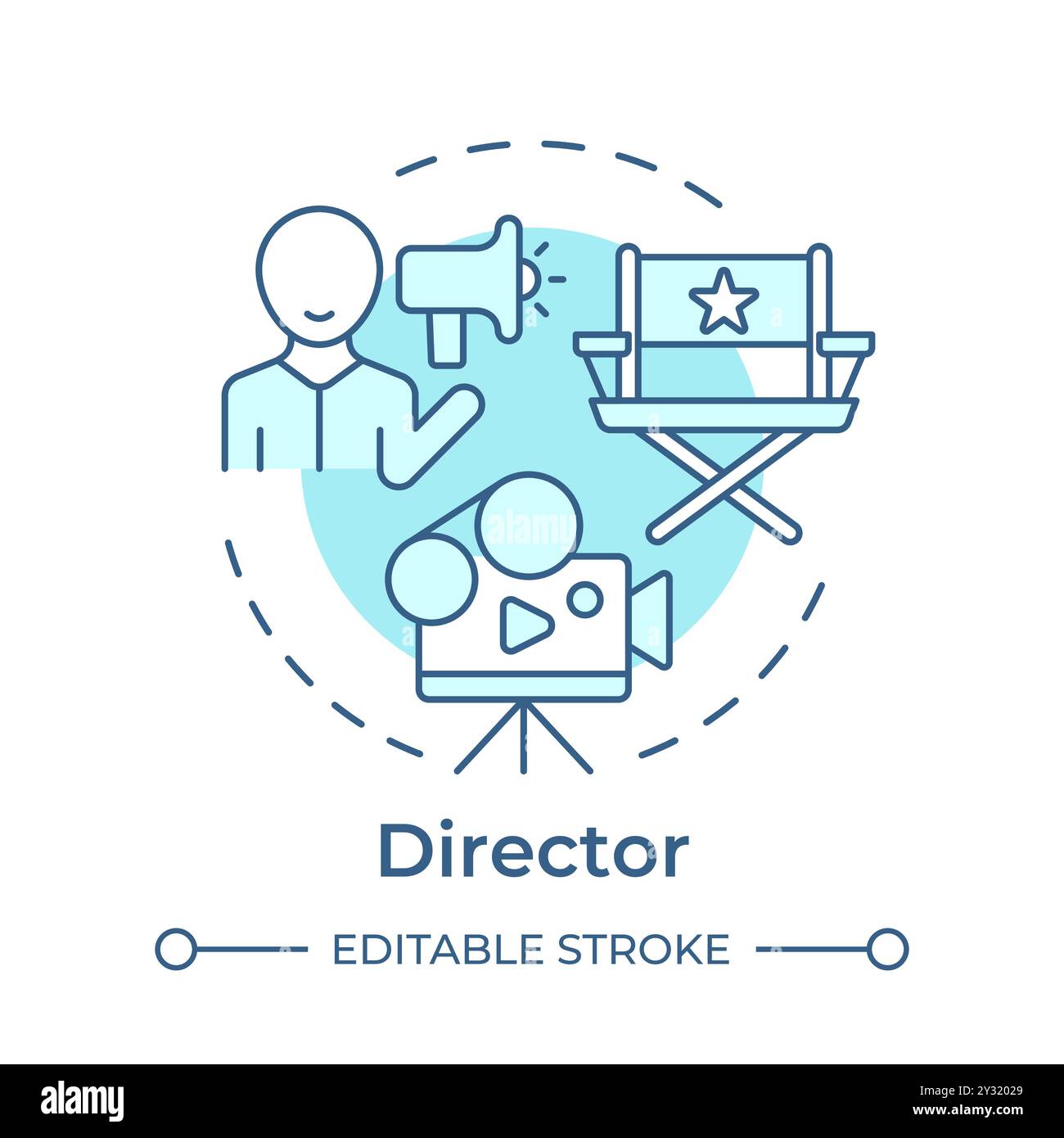 Film director multi color concept icon Stock Vector Image & Art - Alamy