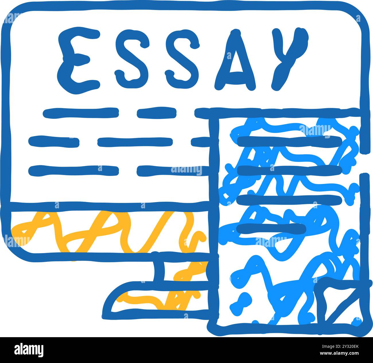 digital essay icon doodle illustration Stock Vector Image & Art - Alamy