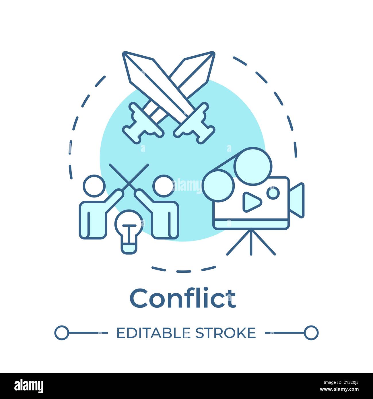 Conflict multi color concept icon Stock Vector Image & Art - Alamy