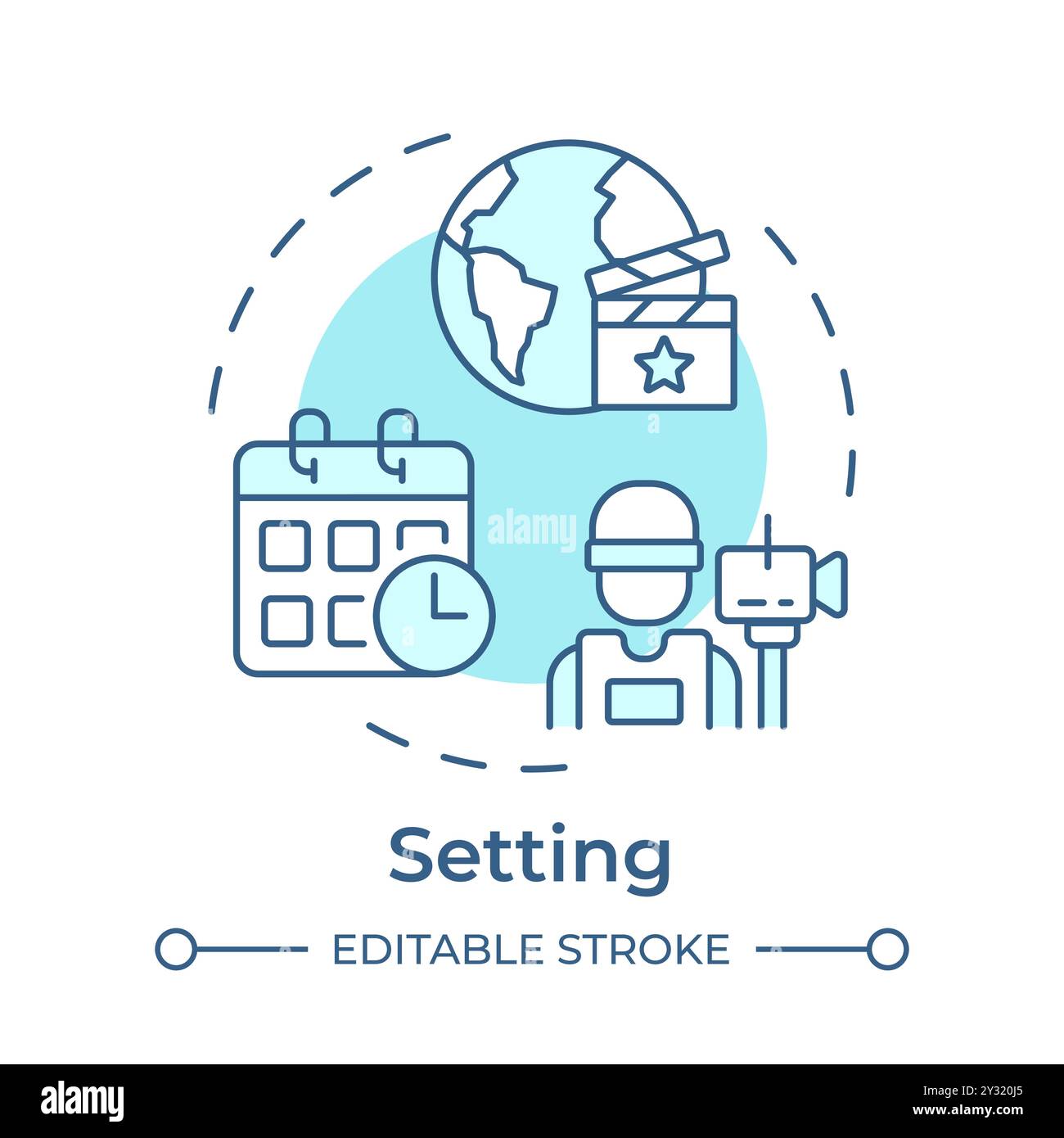 Story setting multi color concept icon Stock Vector Image & Art - Alamy