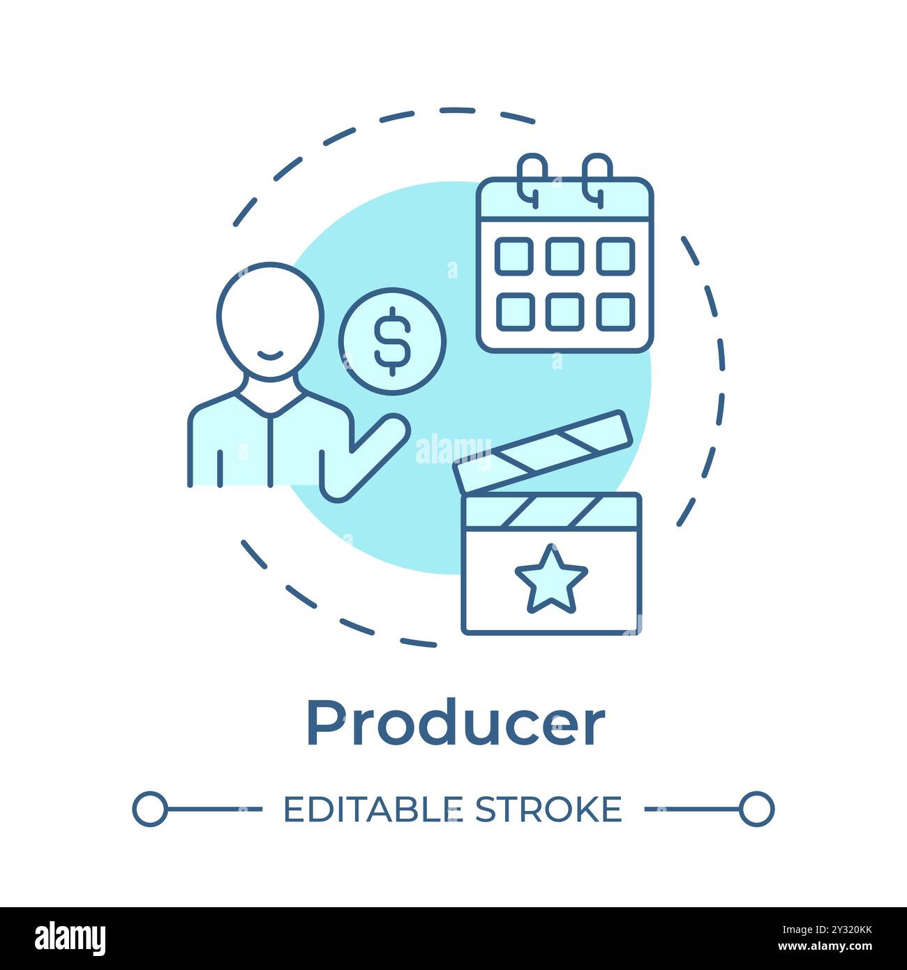 Film producer multi color concept icon Stock Vector Image & Art - Alamy