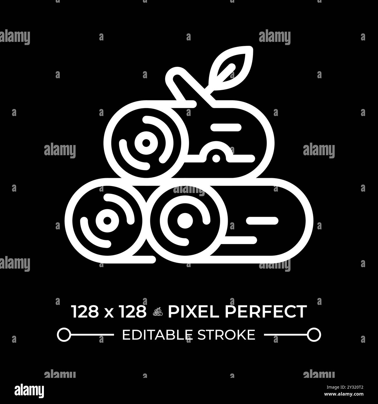 Logging white linear icon for dark theme Stock Vector Image & Art - Alamy