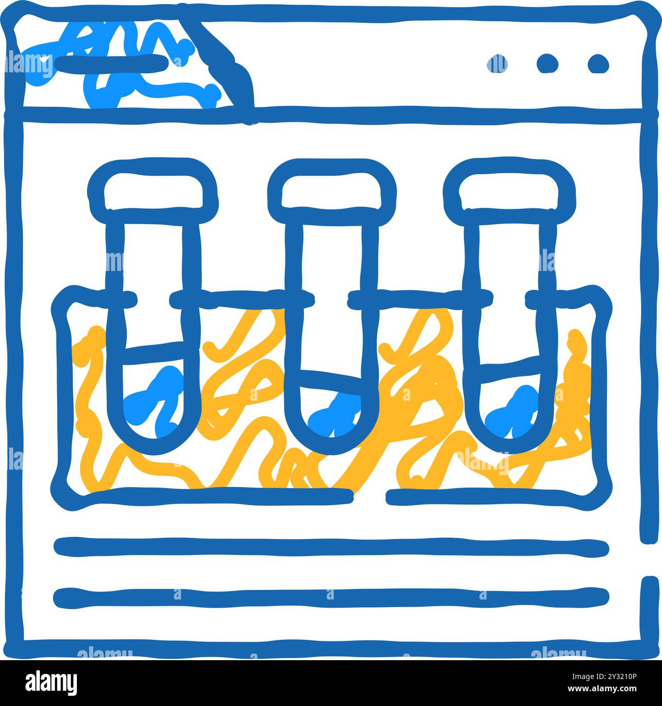 laboratory test online experiment icon doodle illustration Stock Vector ...