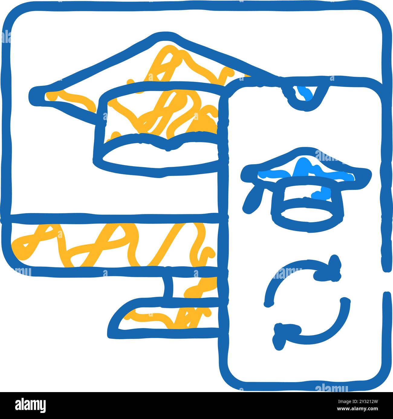 online education icon doodle illustration Stock Vector Image & Art - Alamy