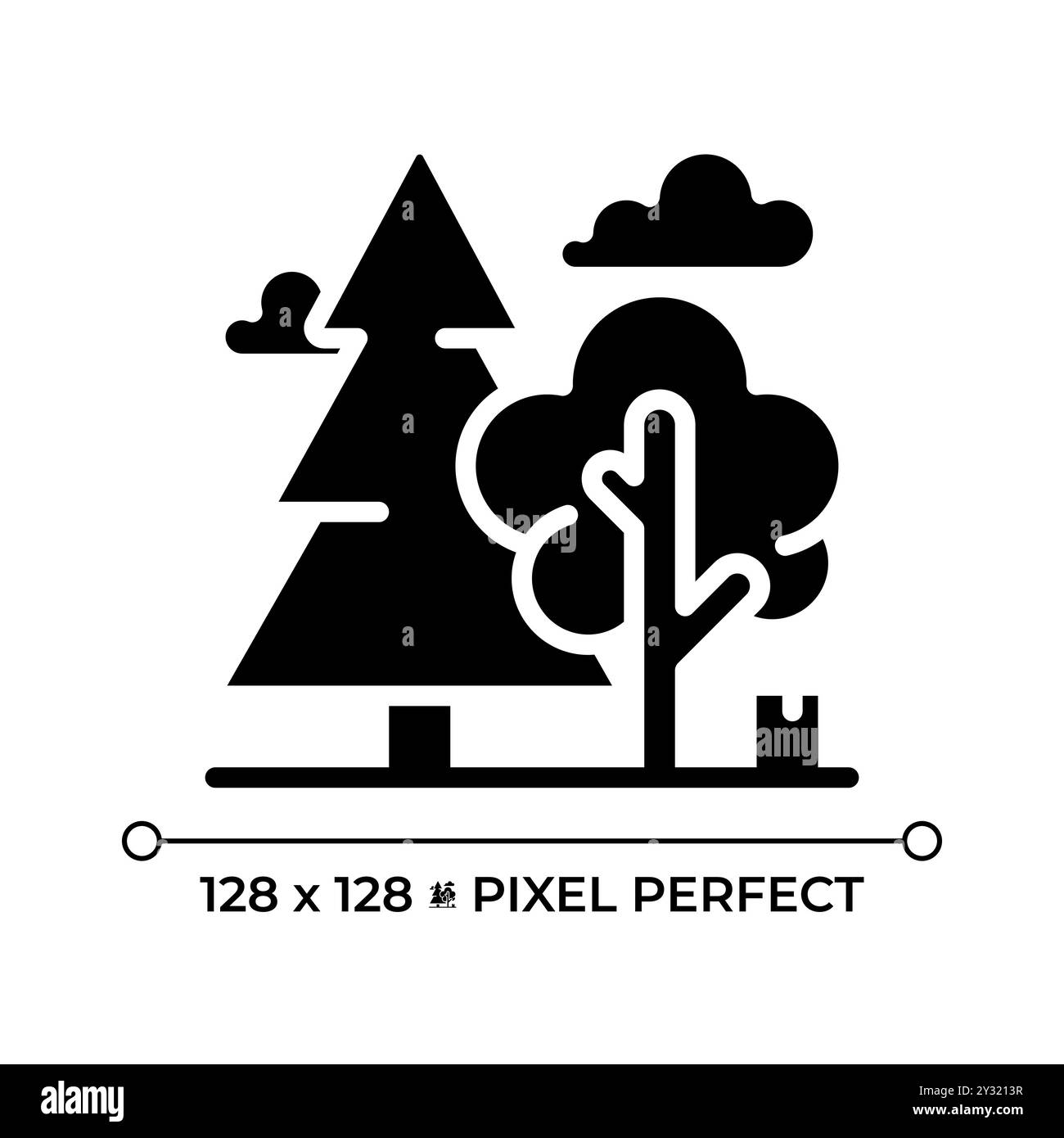 Forestry black glyph icon Stock Vector Image & Art - Alamy