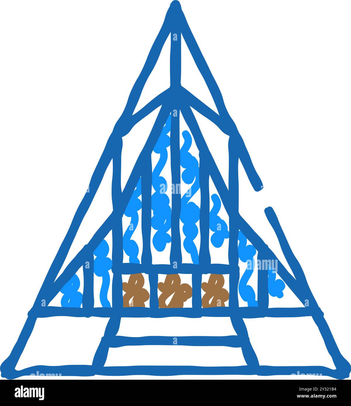 united states air force academy cadet chapel icon doodle illustration ...