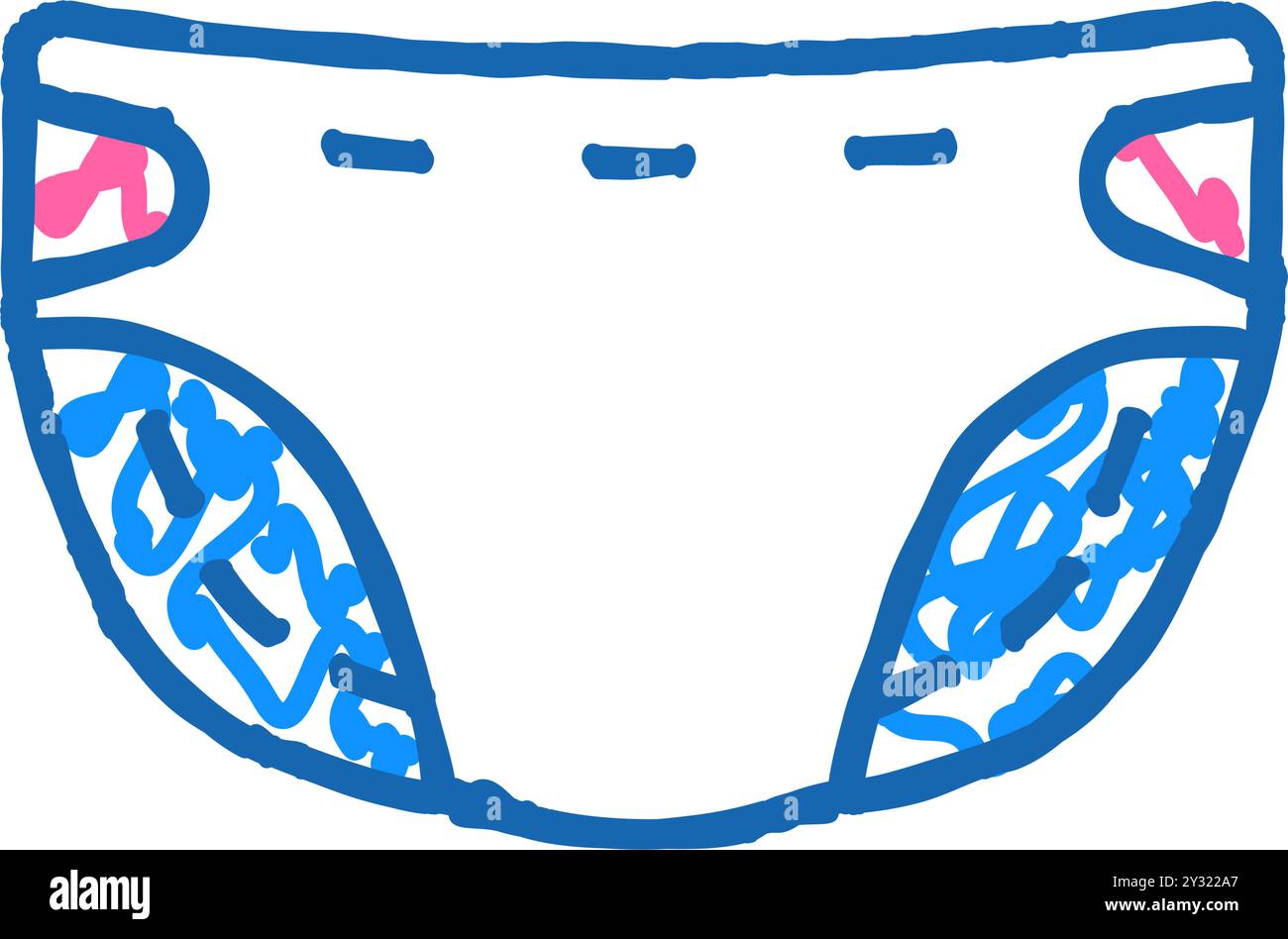 baby diaper icon doodle illustration Stock Vector Image & Art - Alamy