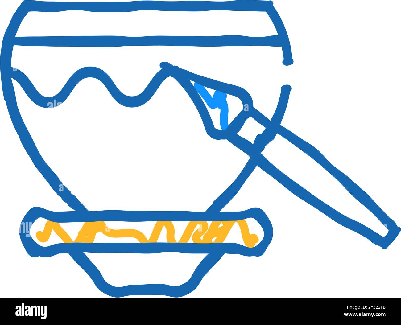 painting pot icon doodle illustration Stock Vector Image & Art - Alamy