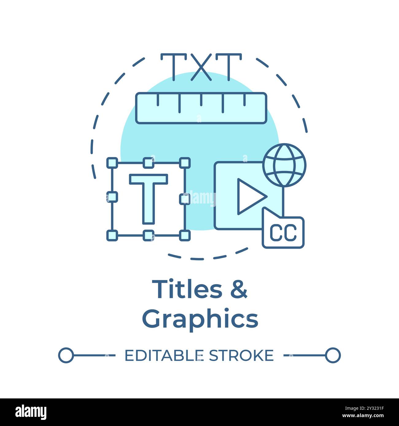 Titles and graphics multi color concept icon Stock Vector Image & Art ...