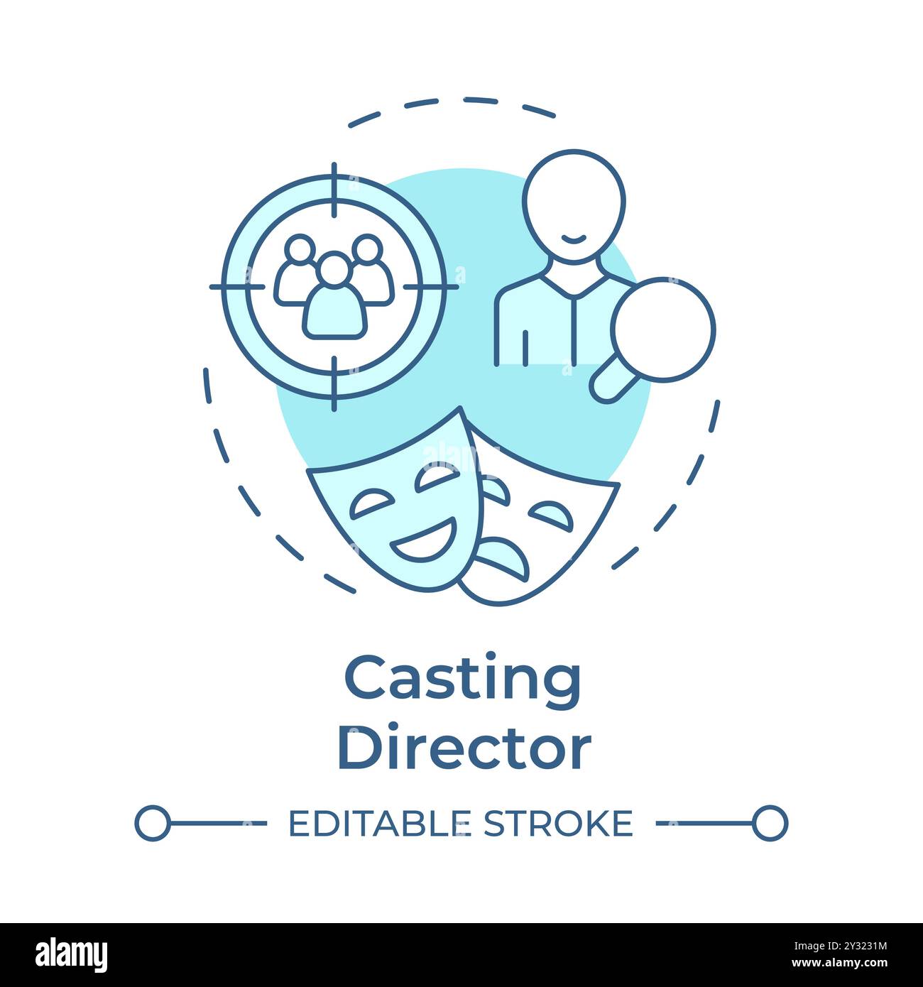 Casting director multi color concept icon Stock Vector Image & Art - Alamy