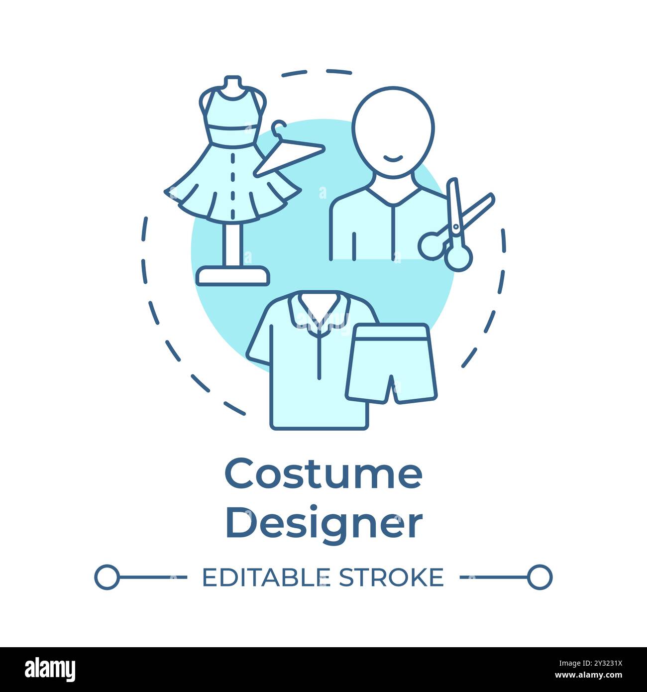 Costume designer multi color concept icon Stock Vector Image & Art - Alamy