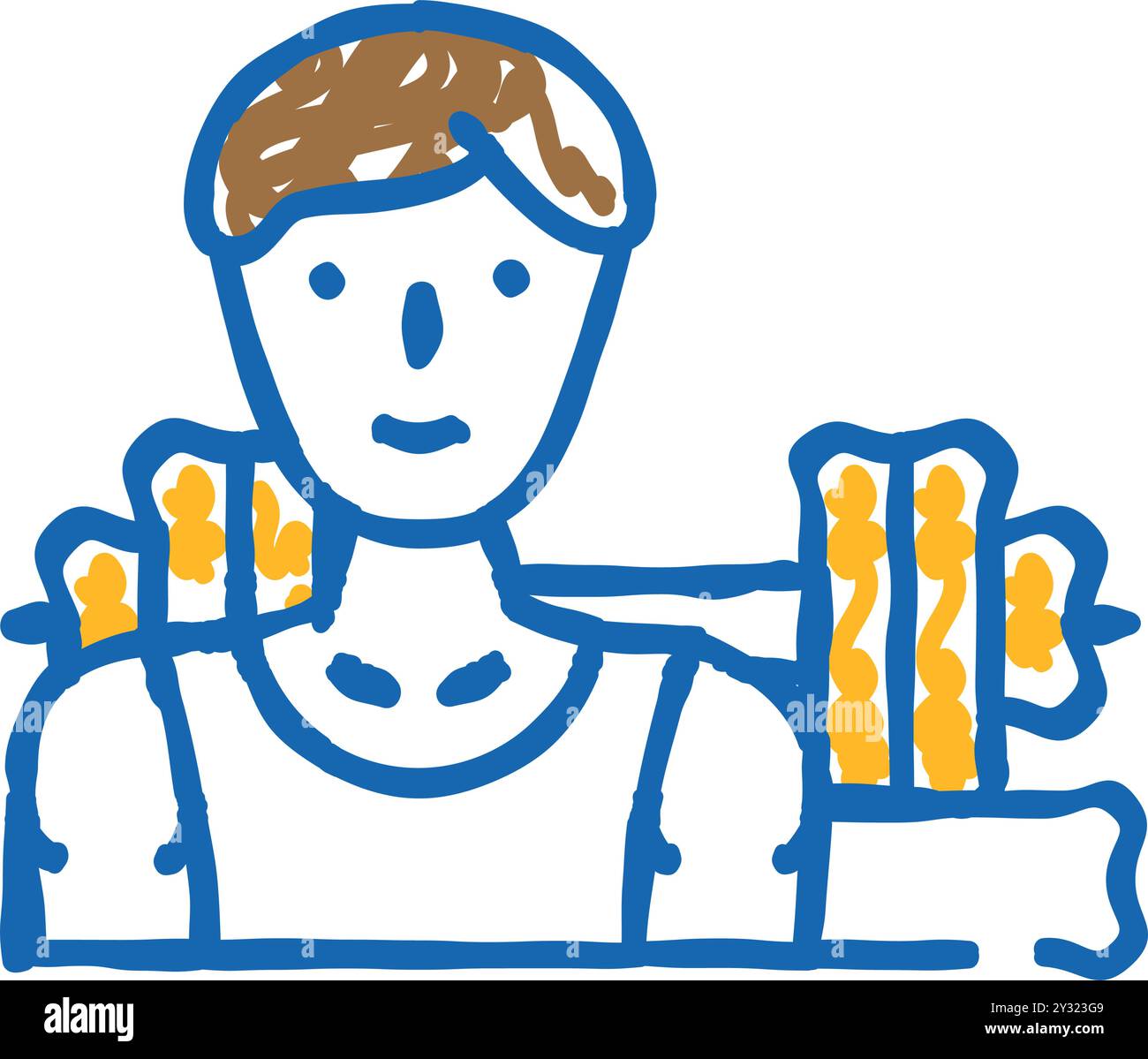 powerlifting sport icon doodle illustration Stock Vector Image & Art ...