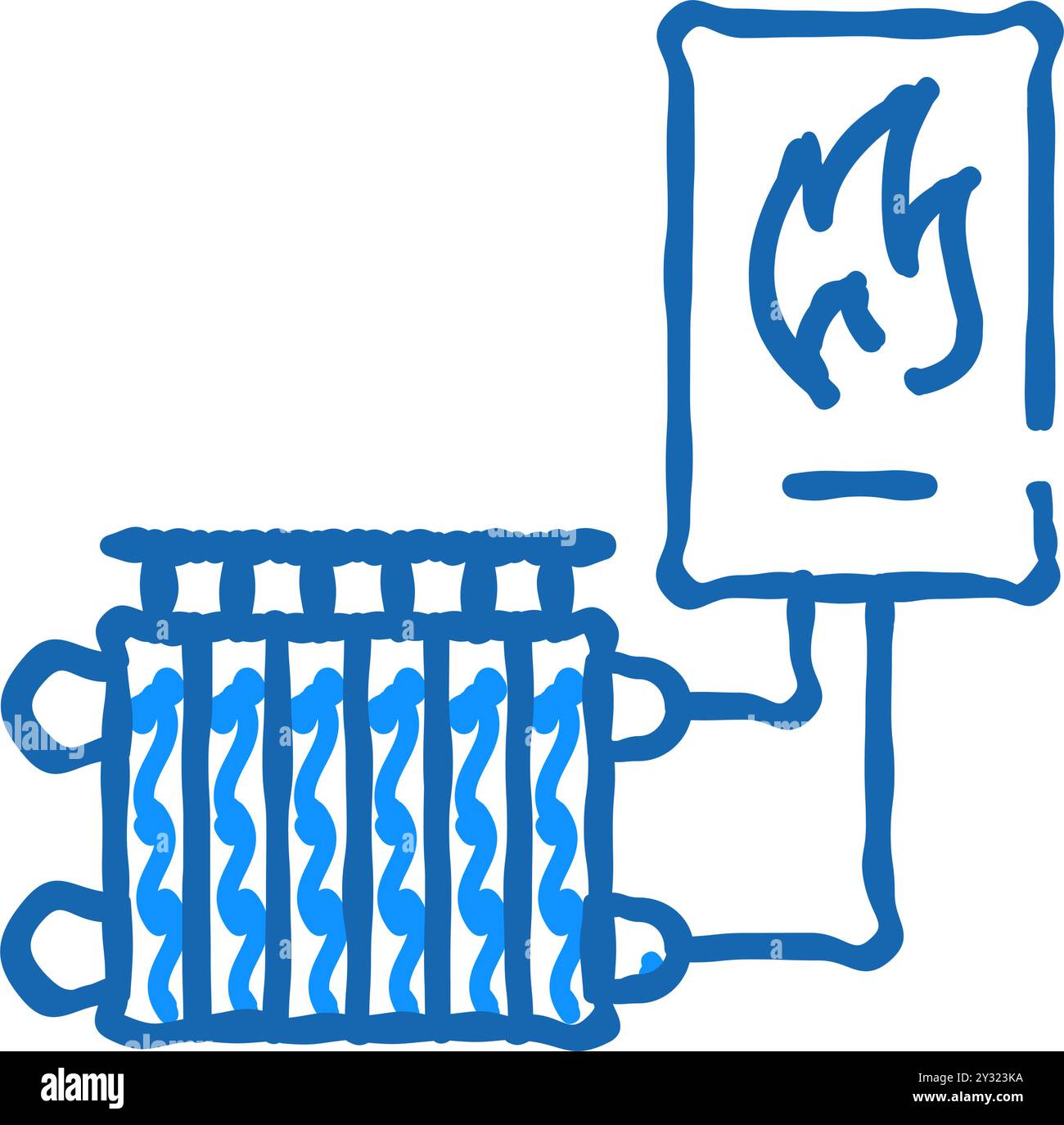 heating system icon doodle illustration Stock Vector Image & Art - Alamy
