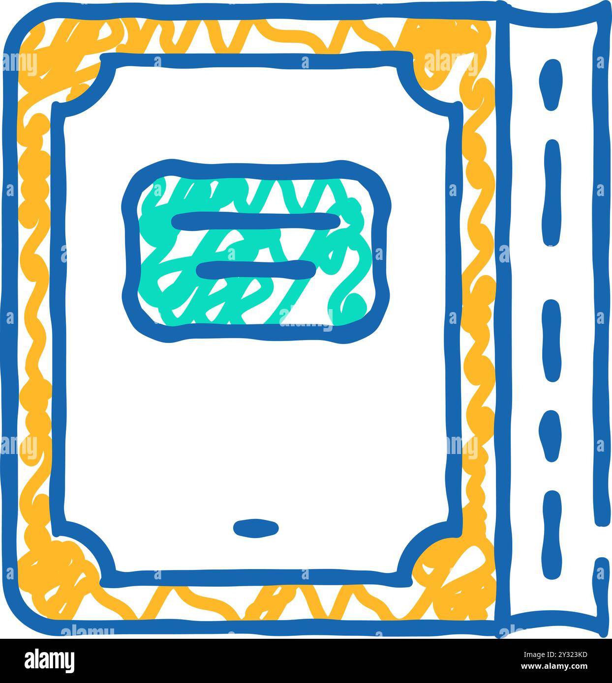 vintage old book icon doodle illustration Stock Vector Image & Art - Alamy