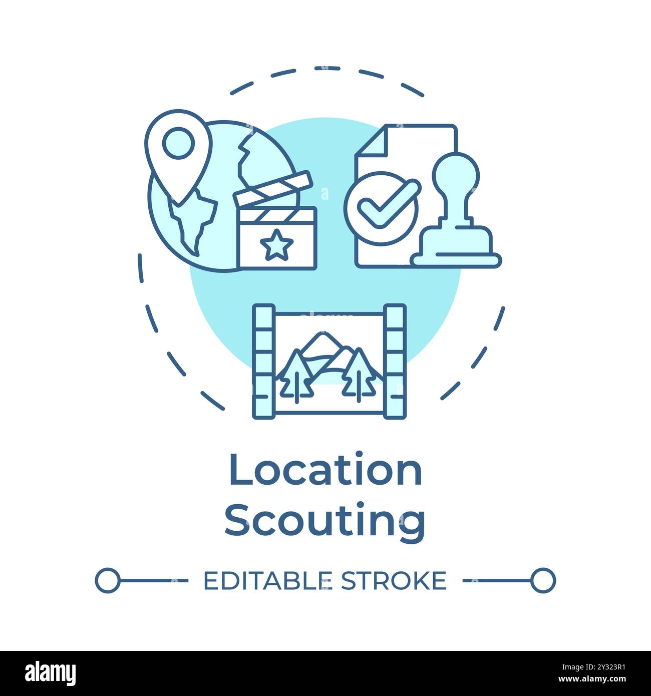 Location scouting multi color concept icon Stock Vector Image & Art - Alamy