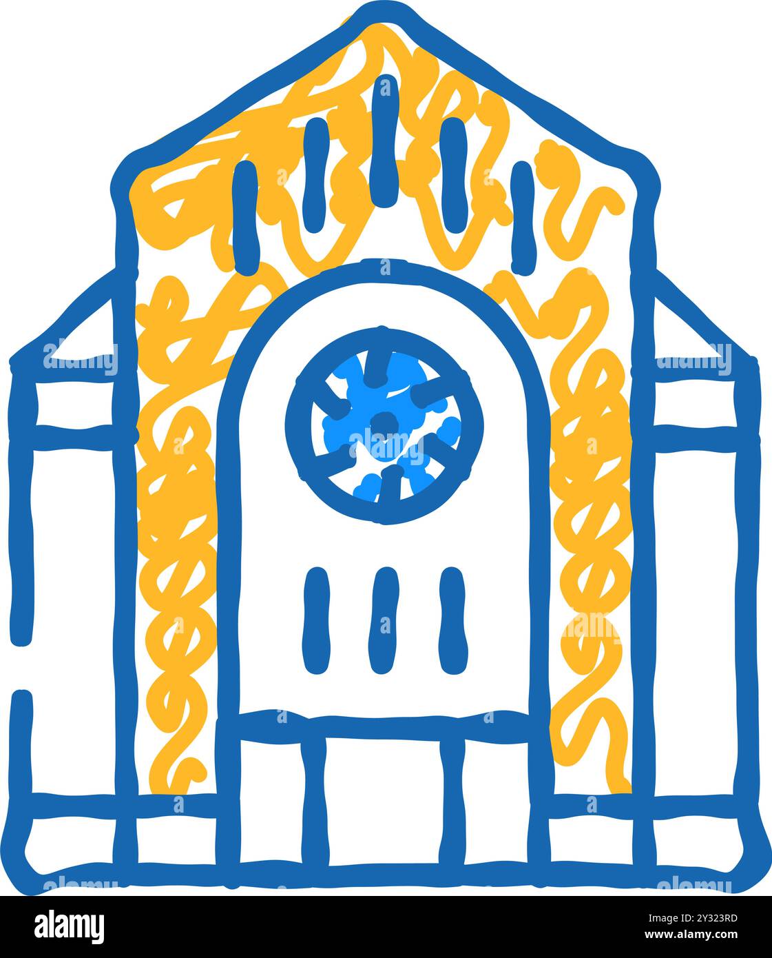 synagogue, new york icon doodle illustration Stock Vector Image & Art ...