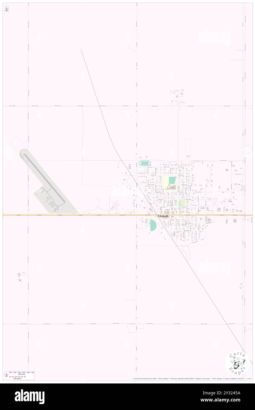 Map of mohall hi-res stock photography and images - Alamy