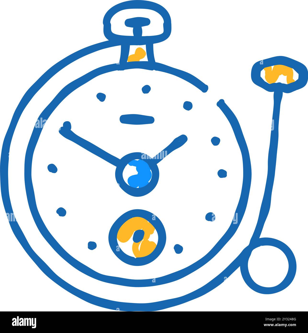 clock with ring icon doodle illustration Stock Vector Image & Art - Alamy