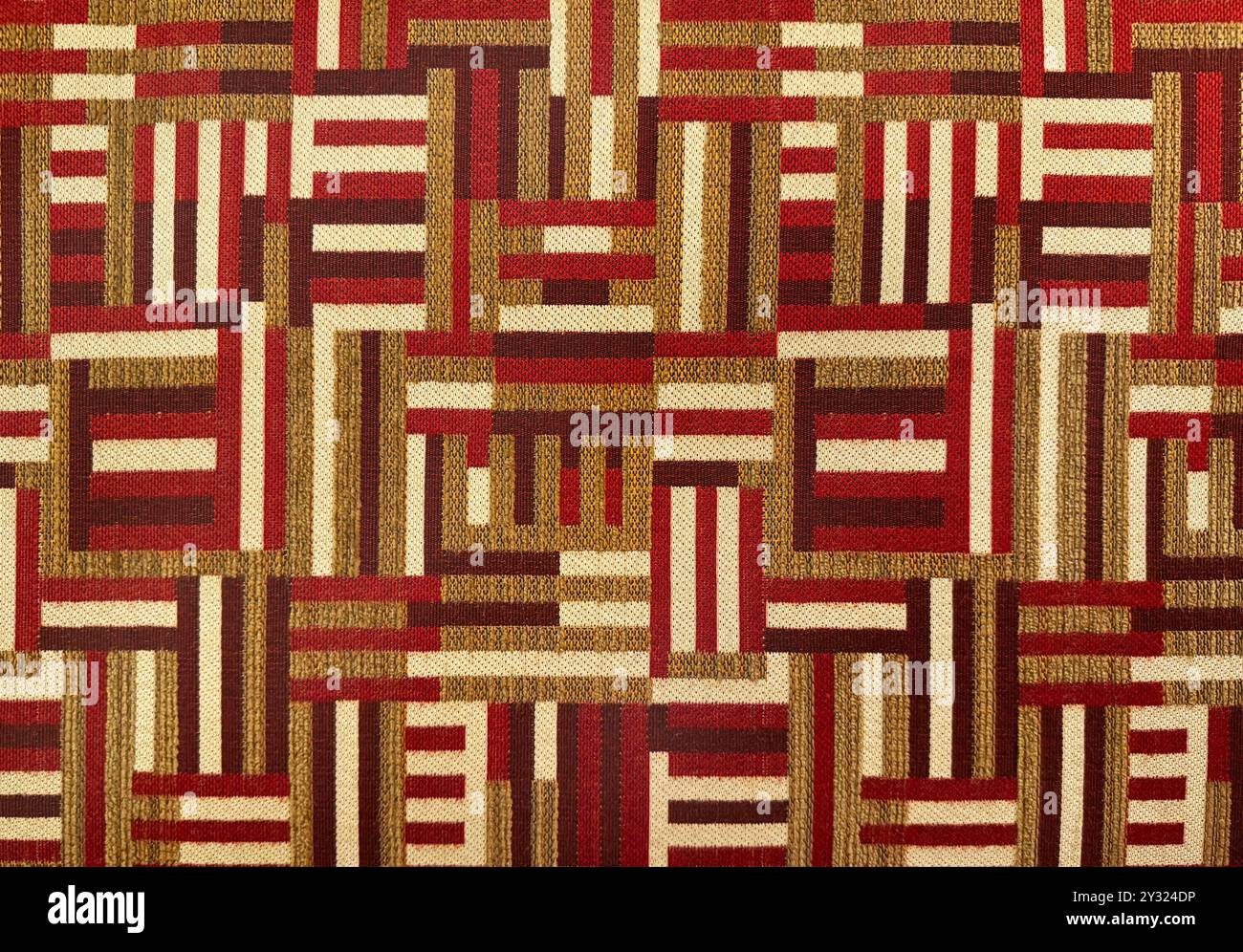 Rail fence quilt random pattern in red, beige, and maroon color ...