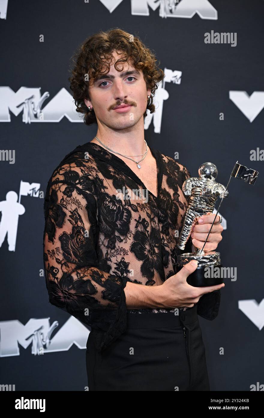 New York, USA. September 11th, 2024. Benson Boone in the Press Room at ...