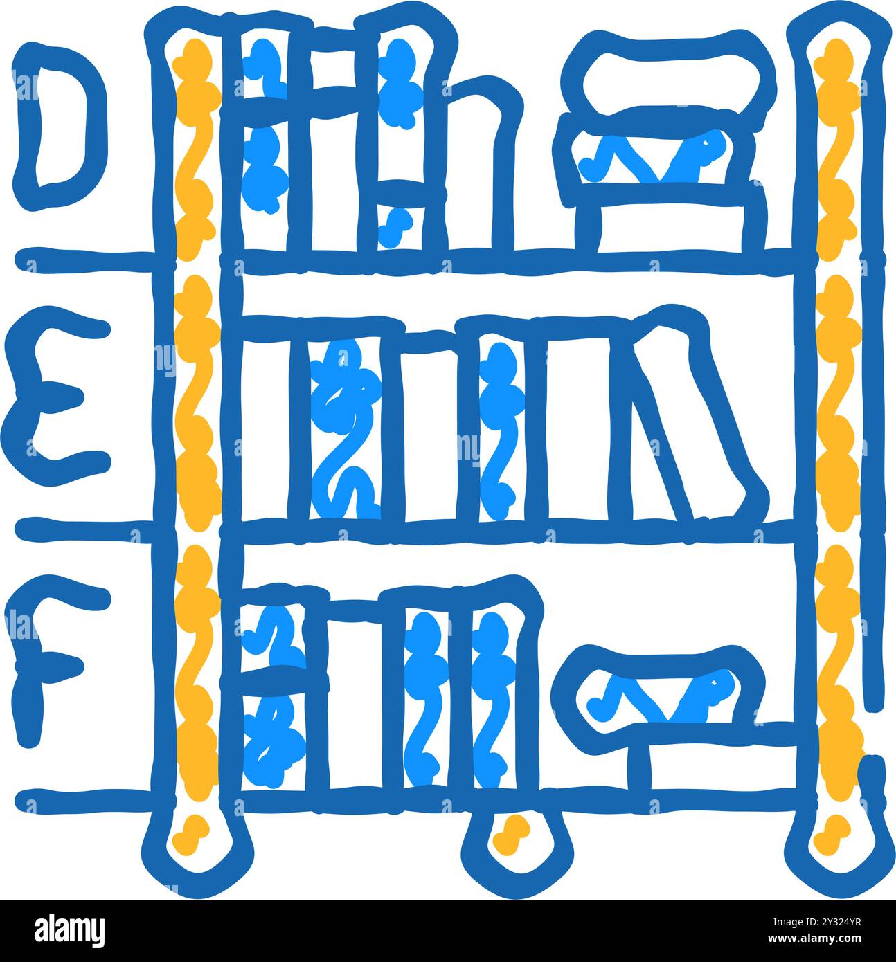 library shelves icon doodle illustration Stock Vector Image & Art - Alamy
