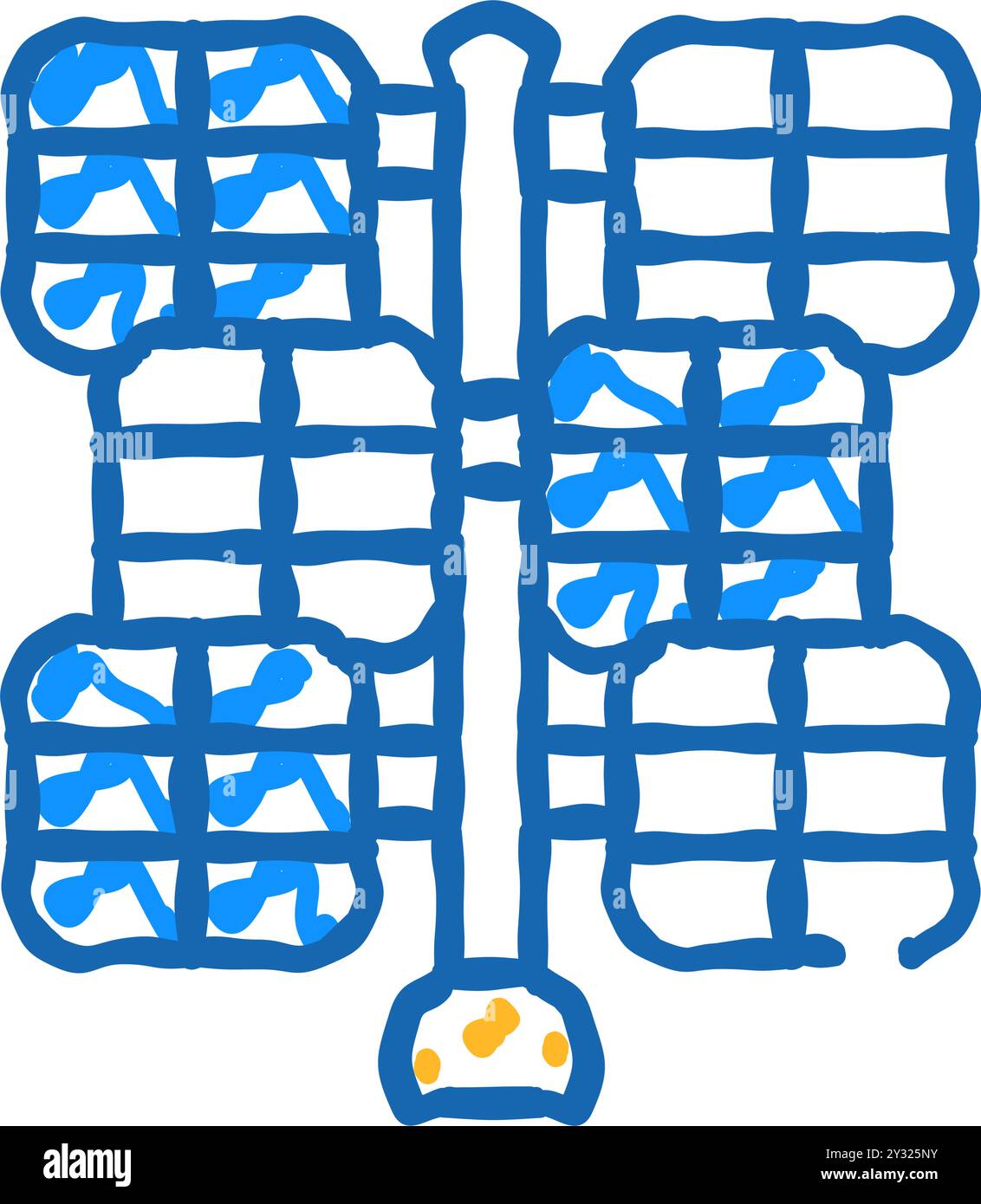 solar panel energy system icon doodle illustration Stock Vector Image ...