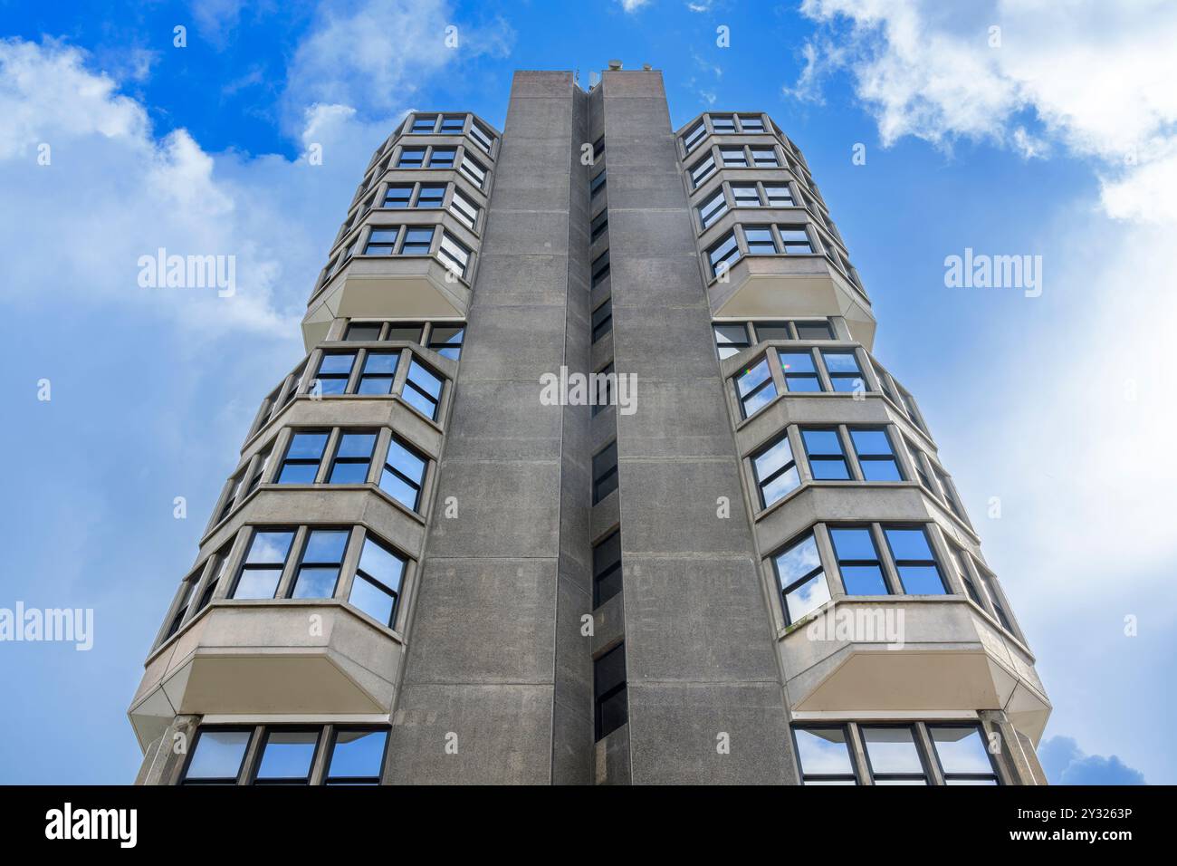 County Hall, Aylesbury, Buckinghamshire, UK. The tower block was ...