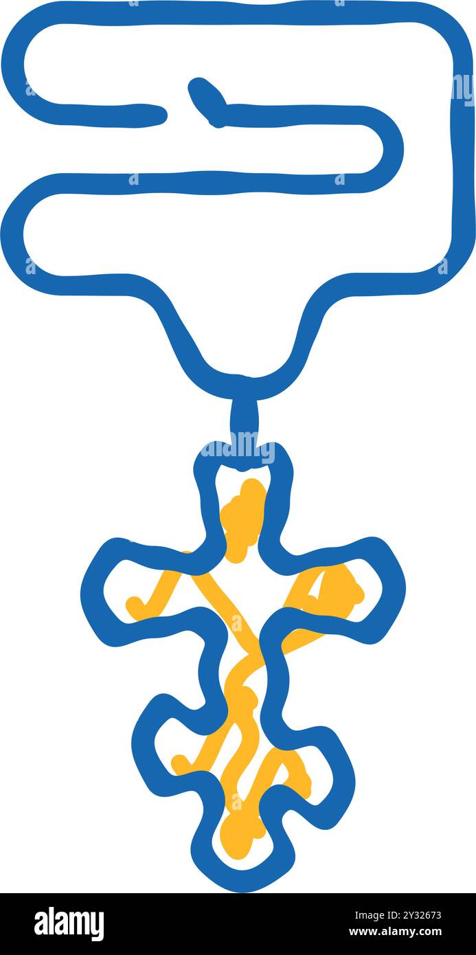 pectoral cross icon doodle illustration Stock Vector Image & Art - Alamy