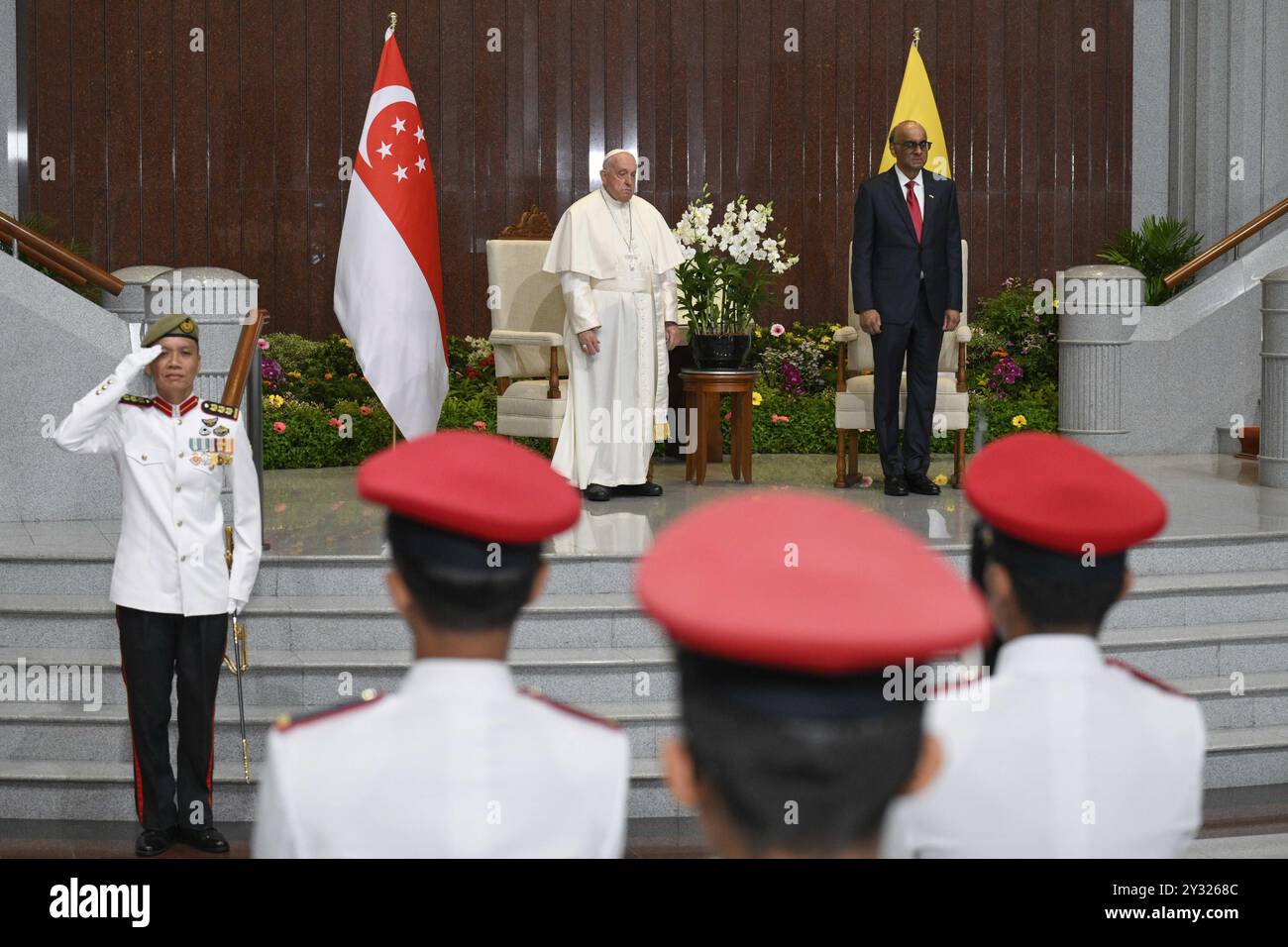**NO LIBRI** Singapore, Dili, 2024/9/12 . Pope Francis attends a ...
