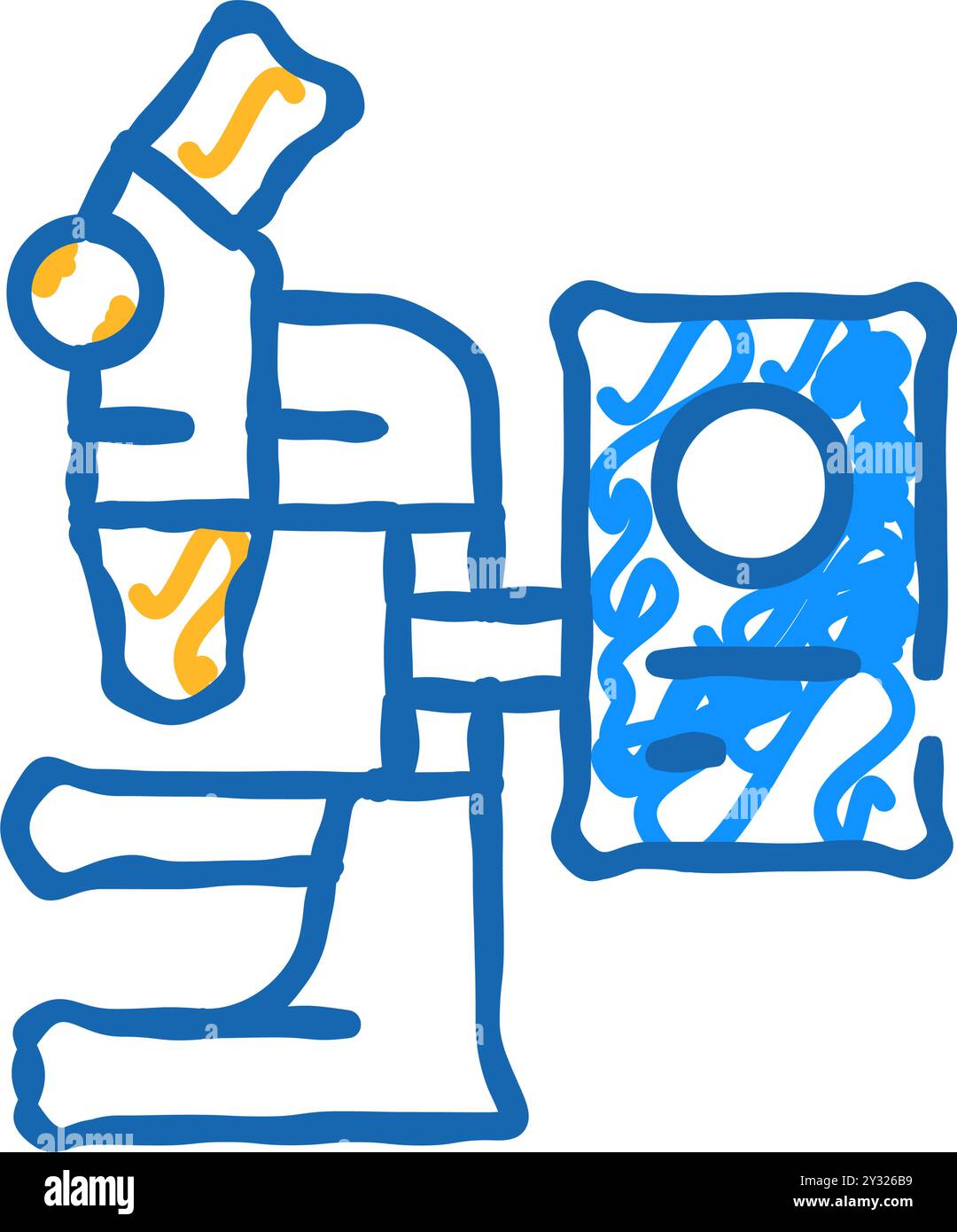 electronic microscope flat icon doodle illustration Stock Vector Image ...