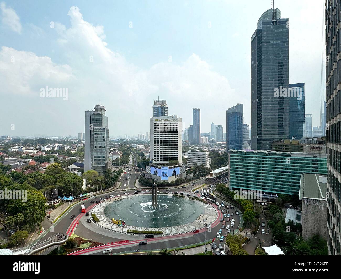 View of Jakarta city centre, the central business district and the ...