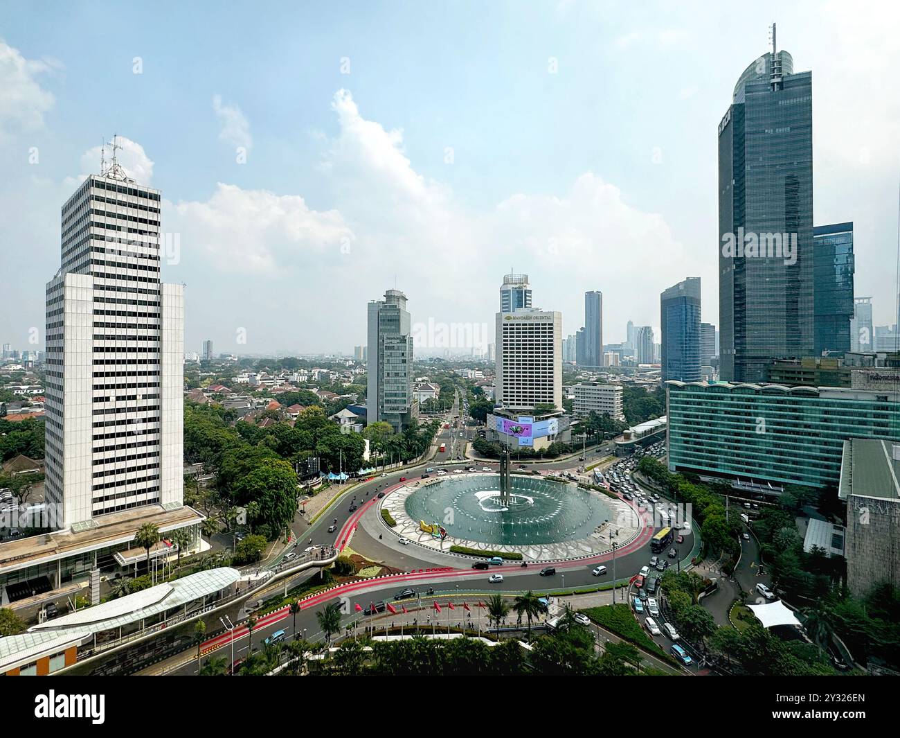 View of Jakarta city centre, the central business district and the ...