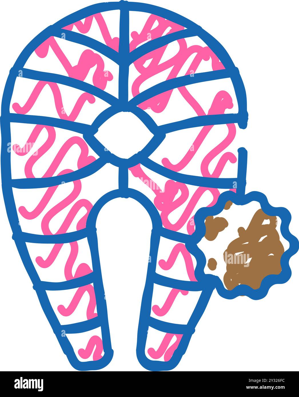 fish allergy flat icon doodle illustration Stock Vector Image & Art - Alamy