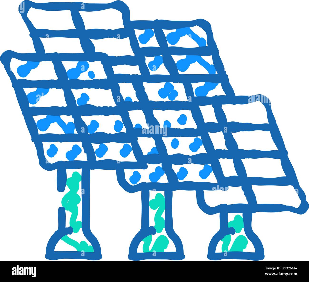 solar energy panels icon doodle illustration Stock Vector Image & Art ...