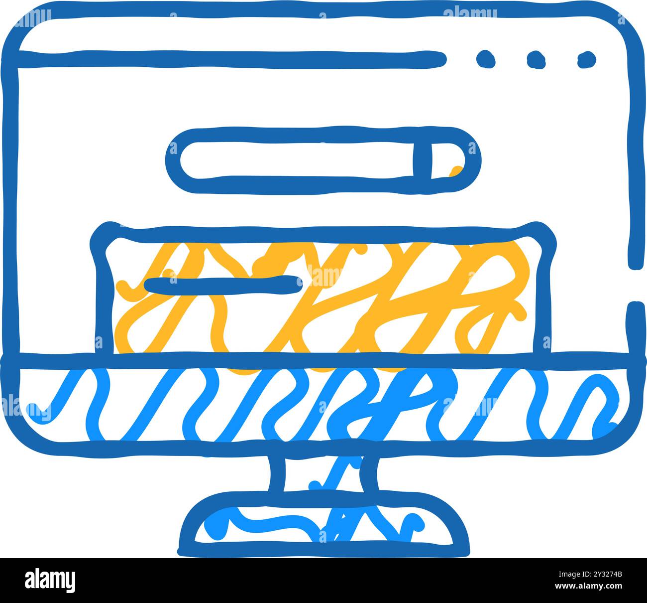 browser search operating system icon doodle illustration Stock Vector ...