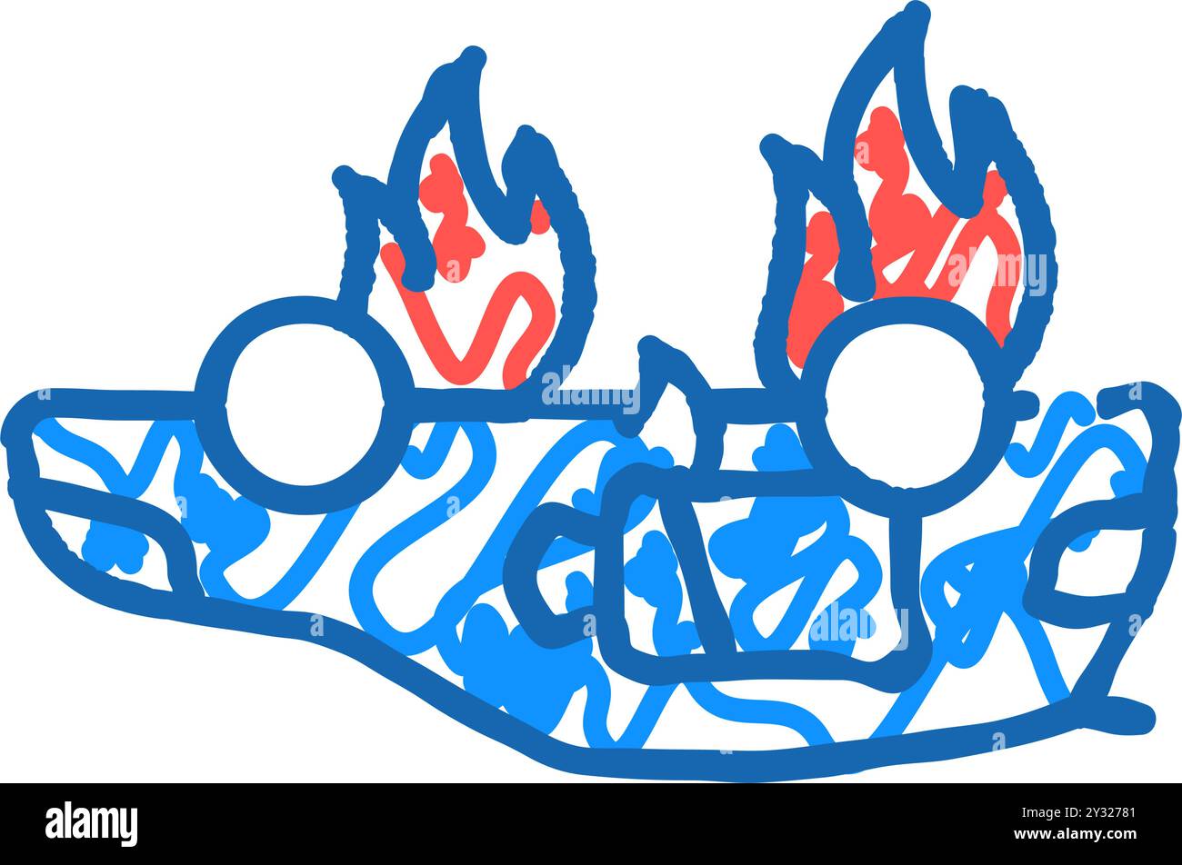 fire electric car icon doodle illustration Stock Vector Image & Art - Alamy