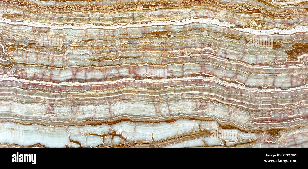 Natural dessert Onyx vein cut in beige and orange colors. Also called ...