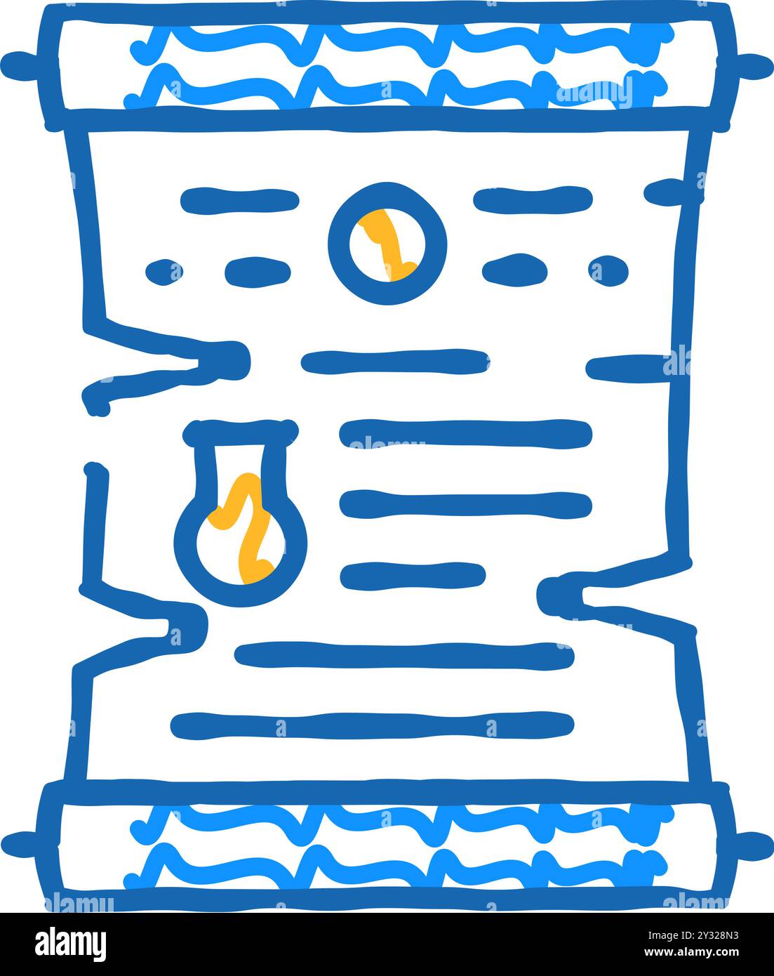 scroll with magic spell icon doodle illustration Stock Vector Image & Art - Alamy