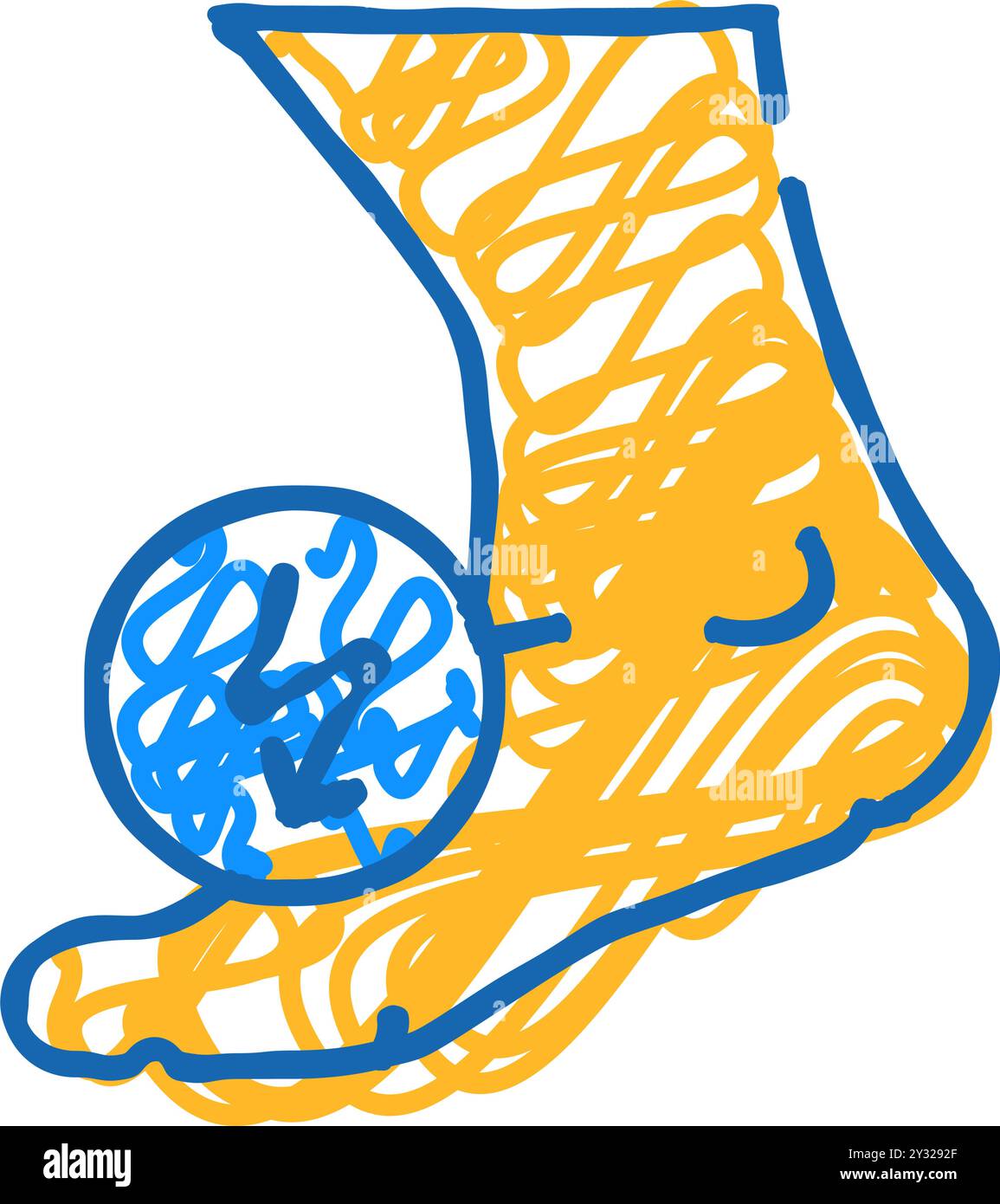 leg cutting ache when walking icon doodle illustration Stock Vector ...